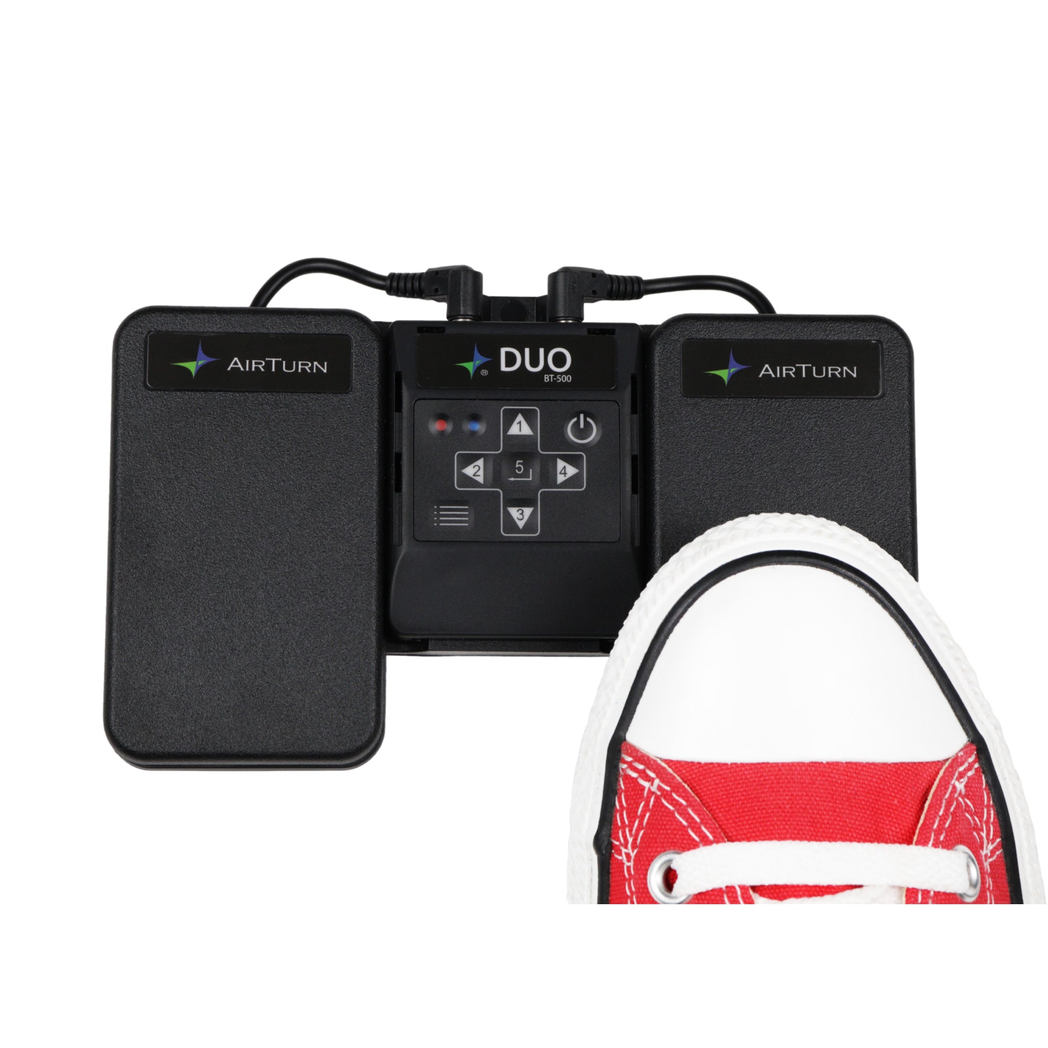 AirTurn DUO 500 Silent Bluetooth Pedal Page Turner Teleprompter App ...
